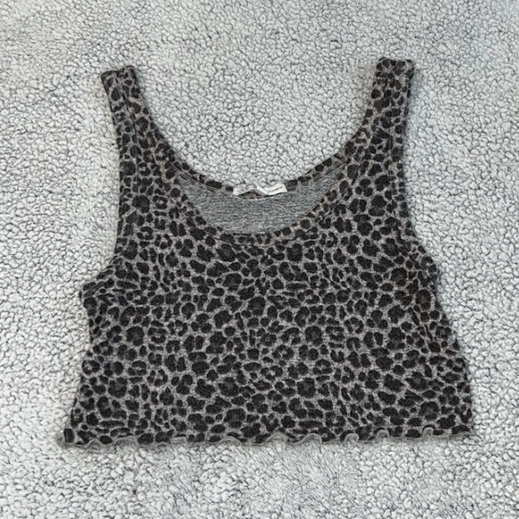 Tops | Leopard Print Cropped Tank | Poshmark